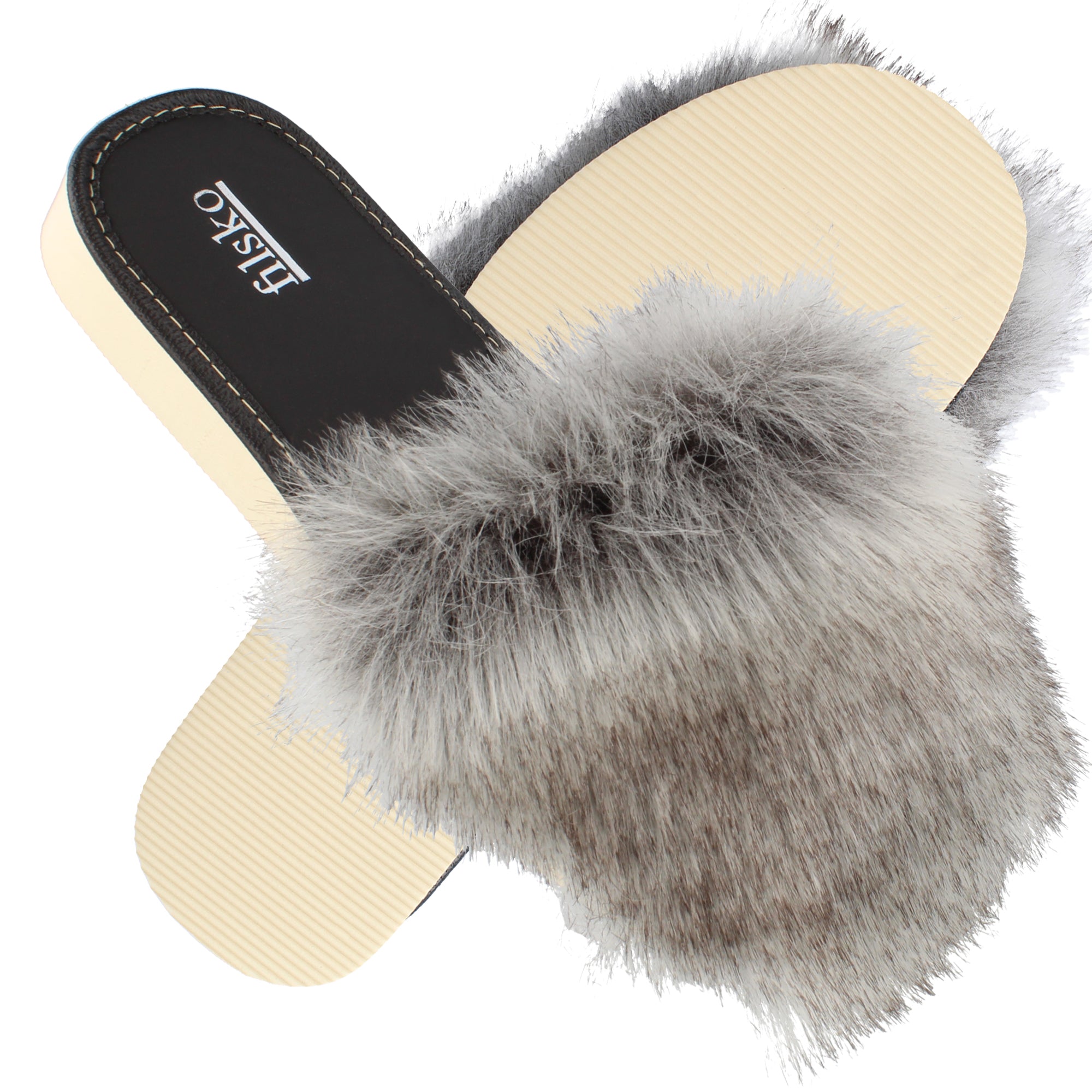 Inari filsko® Damen Pantoletten mit Puschel | HausSchuhe-Design